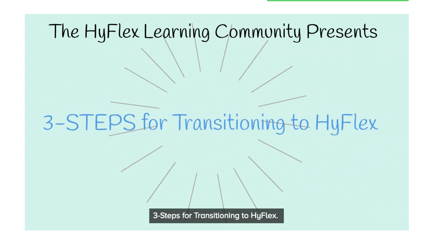 HyFlex Learning Community Workshops and Services